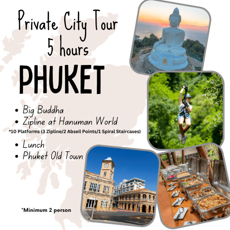 Private Phuket Half Day City Tour - Zipline Hanuman - Lunch | Phuket ...